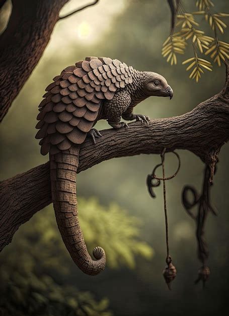 Premium Ai Image African Tree Pangolin