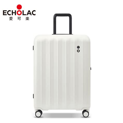 爱可乐（echolac）万向轮行李箱大容量旅行箱防刮密码锁箱旅游托运箱pc232黑色24吋虎窝购
