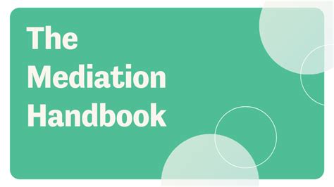 Guidance For Mediators Mediation Template Documents Resolution