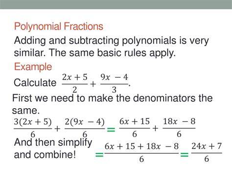 Ppt Adding And Subtracting Polynomial Fractions Powerpoint Presentation Id2530952 Ppt Adding And Subtracting Polynomial Fractions Powerpoint Presentation Id2530952
