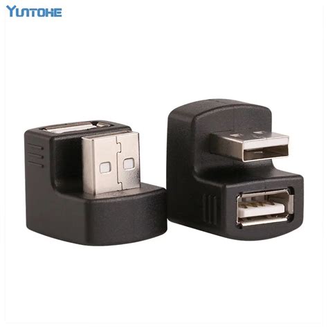 Zjt Black Degree Usb Male To A Female Extension Extender M F Adapter Cable Connector For