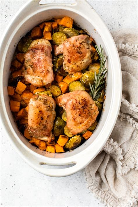 Chicken Thighs With Cauliflower And Brussel Sprouts At Beverly Browning