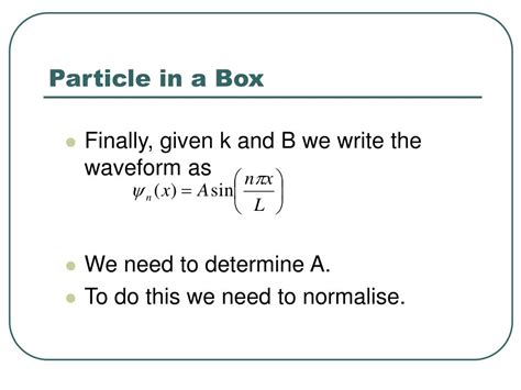 PPT Particle In A Box PowerPoint Presentation Free Download ID