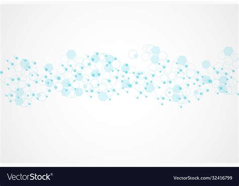 Science Network Pattern Connecting Lines And Dots Vector Image