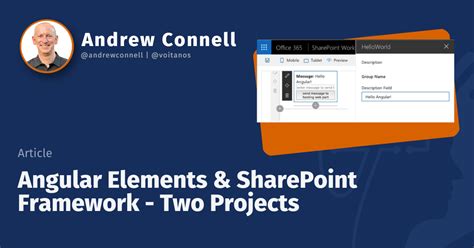 Angular Elements And Sharepoint Framework Two Projects