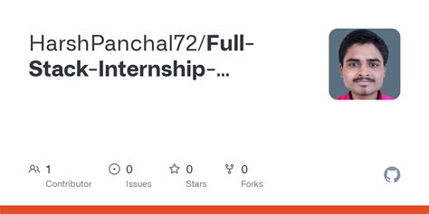 Github Harshpanchal72full Stack Internship Program