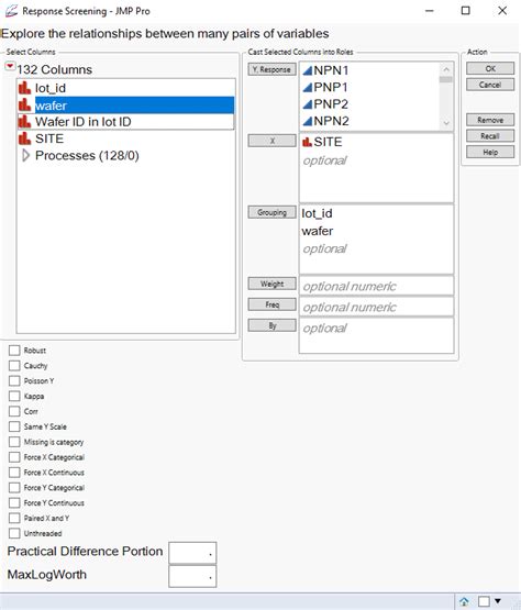 Response Screening Fit Selected Items With By Columns Jmp User Community