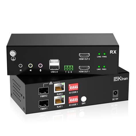 HDMI Dual View KVM Extender Over Fiber Cat Kinan