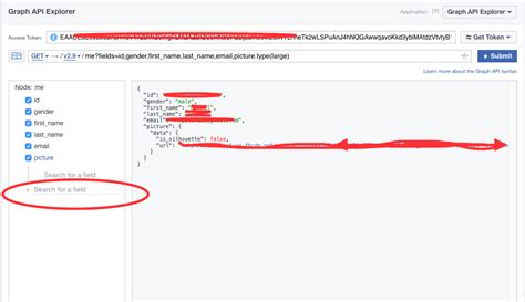 how to use result resultdictionary to fetch full json of facebook user profile who logged in my