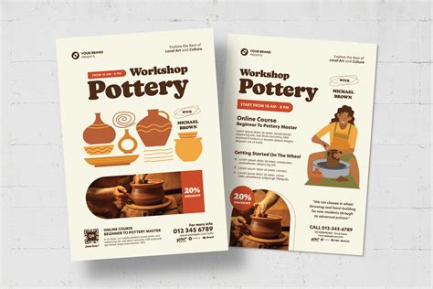 Pottery Class Flyer Template Brandpacks