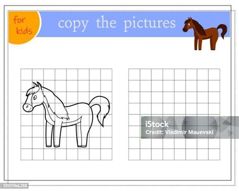 그림 어린이를위한 교육 게임 만화 말을 복사하십시오 벡터 0명에 대한 스톡 벡터 아트 및 기타 이미지 0명 가득 찬 개발