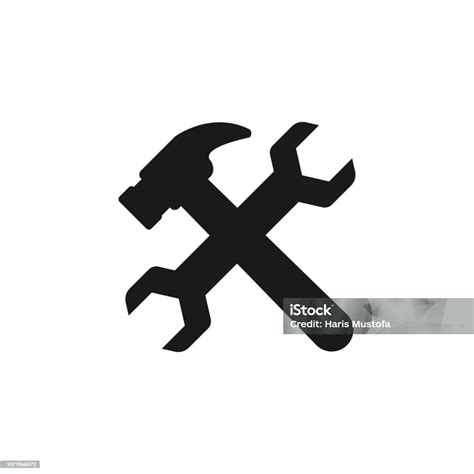 렌치와 망치 도구 그래픽 디자인 서식 파일 벡터 일러스트 레이 션 기계공에 대한 스톡 벡터 아트 및 기타 이미지 기계공