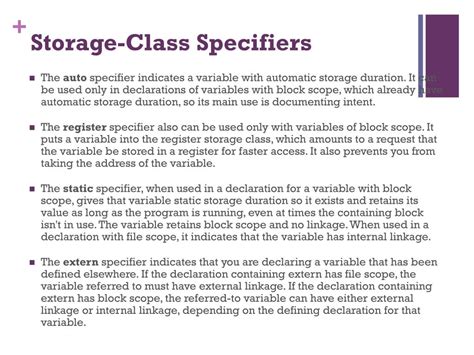 Ppt Storage Classes And Linkage Powerpoint Presentation Free