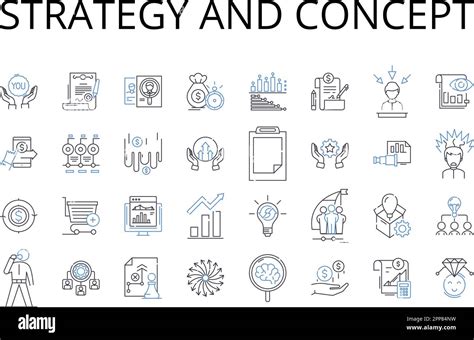 Strategy And Concept Line Icons Collection Plan And Scheme Idea And