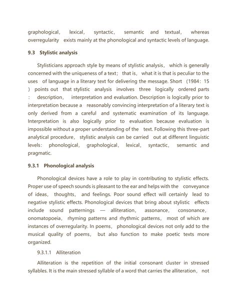 Levels Of Stylistic Analysisdocx