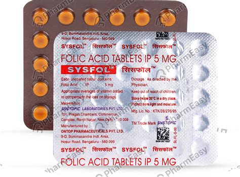 Sysfol 5 Mg Tablet 30 Uses Side Effects Price And Dosage Pharmeasy