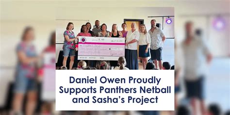 Daniel Owen Proudly Supports Panthers Netball And Sashas Project