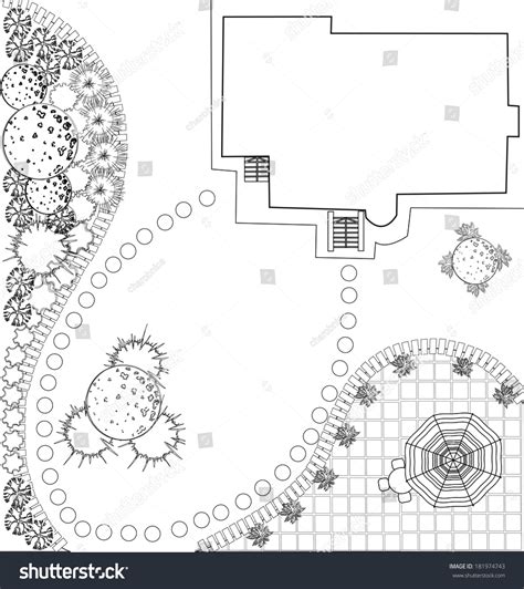 Vector Landscape Plan Treetop Symbols Stock Vector Royalty Free Shutterstock