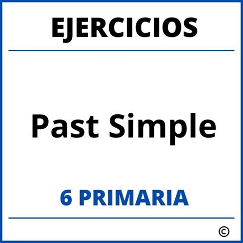 Ejercicios Presente Simple 6 Primaria Pdf