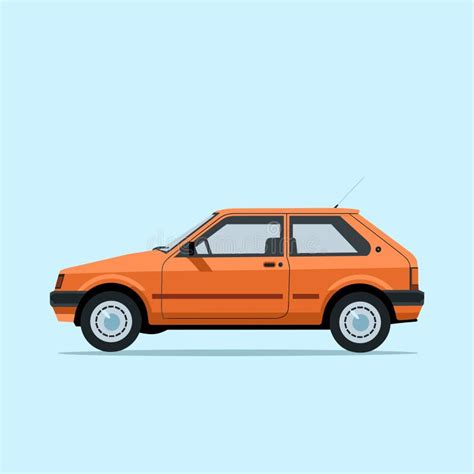 Small Yet Spacious Hatchback With A Streamlined Look Stock Illustration