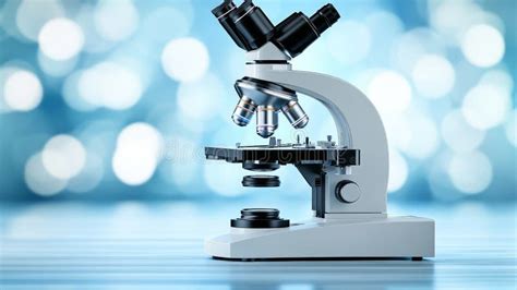 Laboratory Microscope Scientific Instrument For Research And Discovery With Copy Space Stock