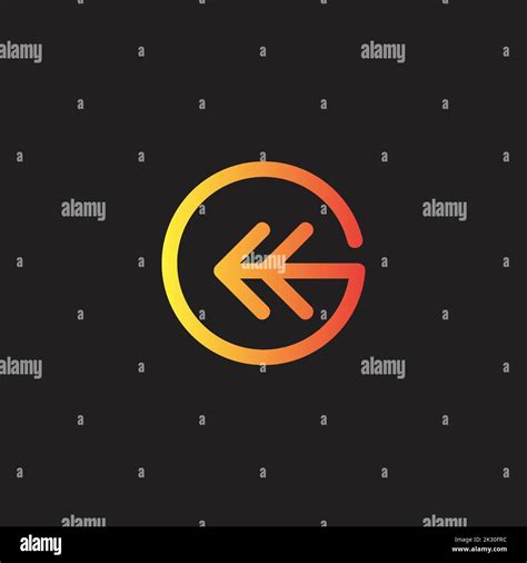 Letter G Gradient Circle Arrow Line Logo Vector Stock Vector Image And Art Alamy