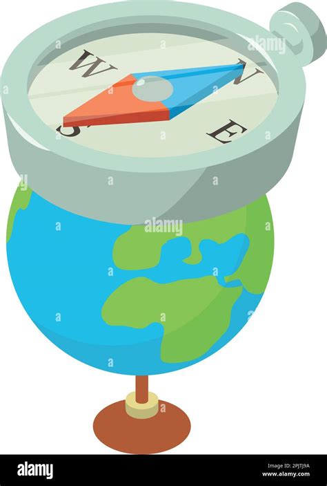 Travel Symbol Icon Isometric Vector Globe Of Planet Earth And Big