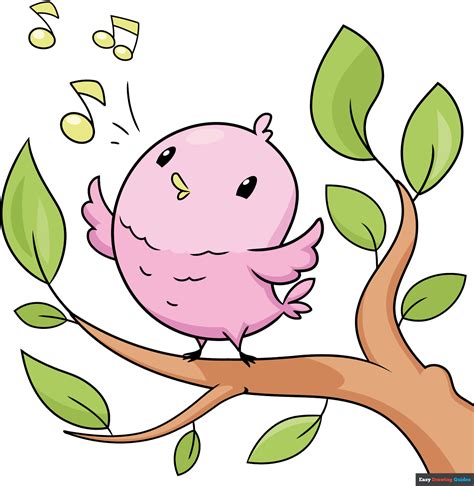 How To Draw A Cute Easy Bird Really Easy Drawing Tutorial