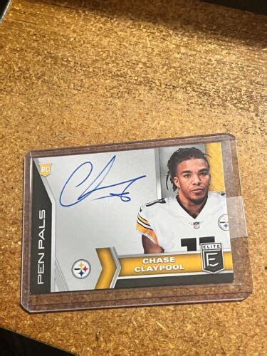 2020 Panini Donruss Elite Pen Pals Blue Ink Pp32 Chase Claypool Rc Autograph Ebay