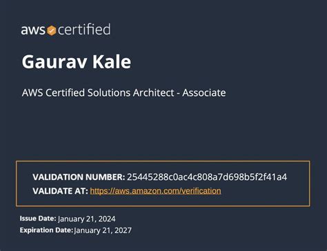 Gaurav Kale On Linkedin Aws Certification Solutionsarchitect Professionaldevelopment… 10