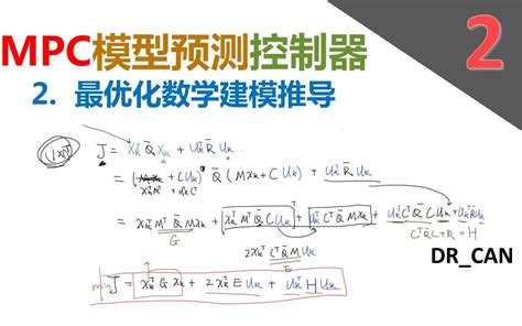 【mpc模型预测控制器】2 最优化数学建模推导 哔哩哔哩