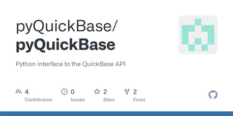 Github Pyquickbasepyquickbase Python Interface To The Quickbase Api