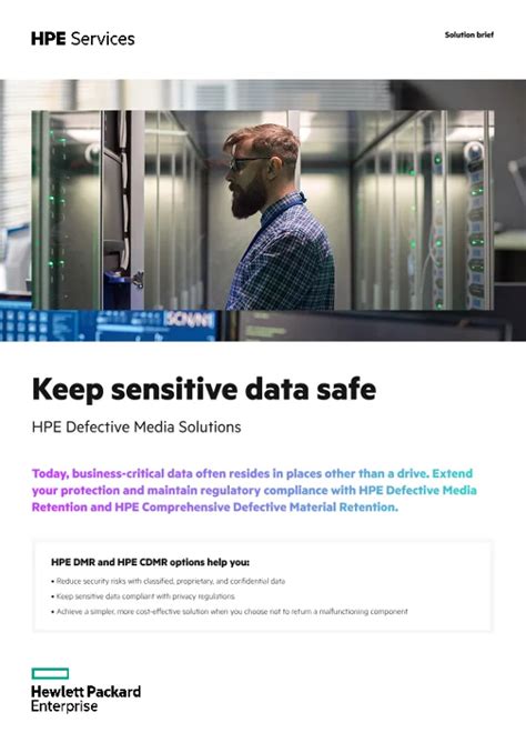 Keep Sensitive Data Safe With Hpe Defective Media Solutions Solution Brief