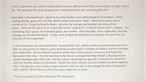 Solved In This Assignment You Will Be Reading Data From Two