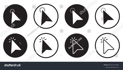 Cursors Icons Click Set Cursors Icon Stock Vector Royalty Free Shutterstock