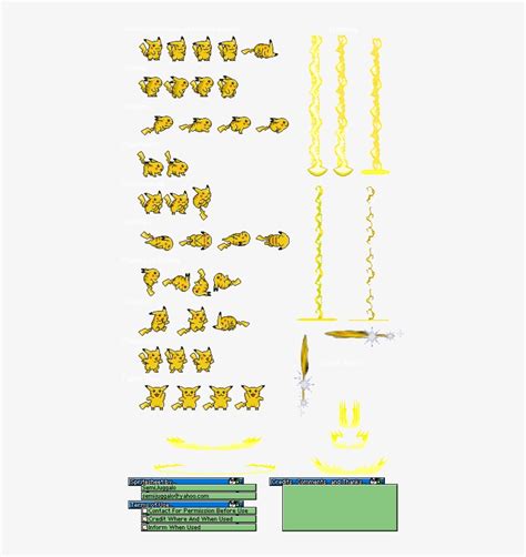 Pikachu Db Sprites Pikachu Sprite Sheet 440x789 Png Download Pngkit