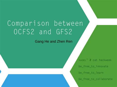 Comparison Between Ocfs2 And Gfs2 Odp