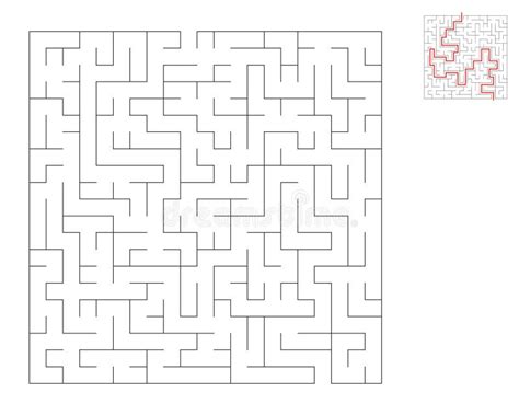 Square Maze Logic Game With Labyrinths Maze Game Stock Vector Illustration Of Confusion