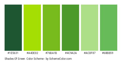 Shades Of Green Color Scheme Green