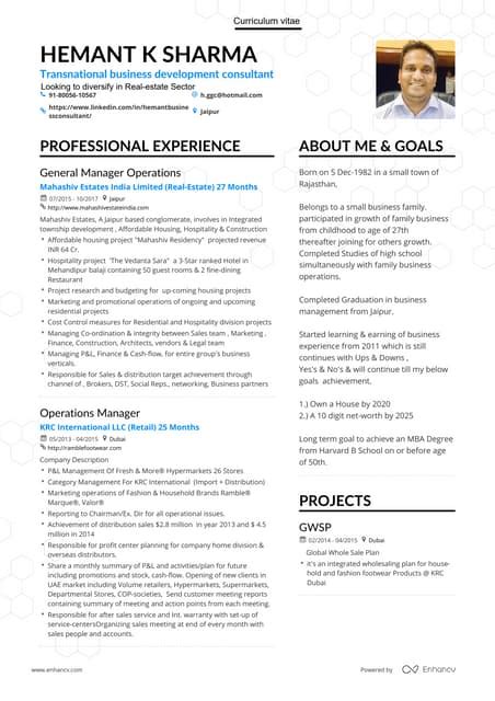 Hemant Cv Pdf