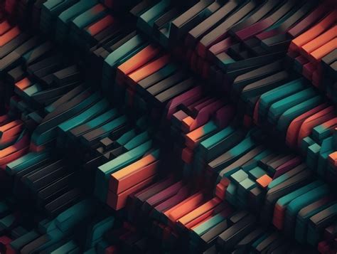 Premium Ai Image Dark Abstract Geometric Grid Pattern Seamless Background Created With