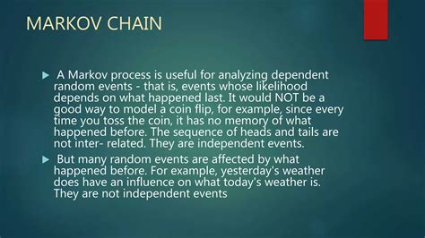 Markov Chain And Its Analysis PPTX