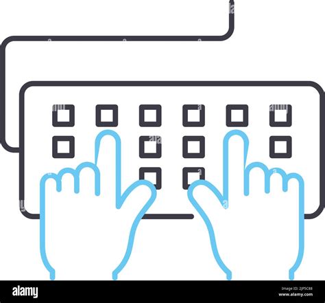 Data Entry Line Icon Outline Symbol Vector Illustration Concept Sign Stock Vector Image And Art