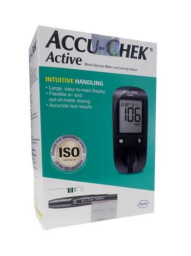 Accu Chek Active Blood Glucose Meter And Lancing Device For Personal Number Of Test Strips