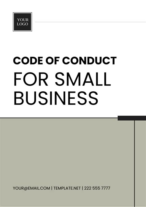 Code Of Conduct For Small Business Template Edit Online And Download Example