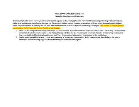 Course Project Part 2 Tool Map Community Assets 1 1 Final Course Project Part 2 Tool Mapping