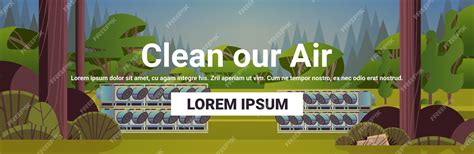 탈탄소화 이산화탄소 포집 및 저장 분리 대기 팬 및 필터 순수 Co2 저장 행성 개념 프리미엄 벡터
