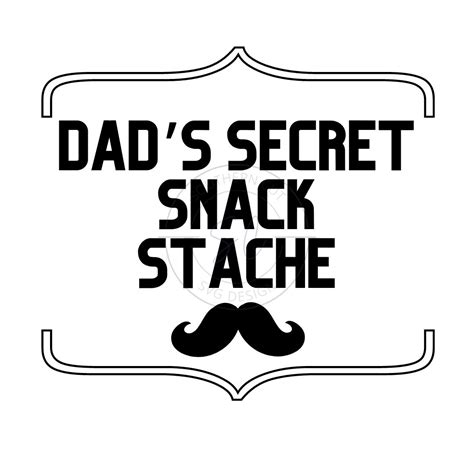 Dad S Secret Stache Svg Svg Png Design Dad Svg Etsy