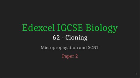 Edexcel Igcse Biology Lesson 62 Cloning Teaching Resources