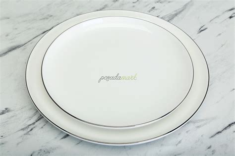 Столовый сервиз на 6 персон из костяного фарфора 21 предмет белый серия ...